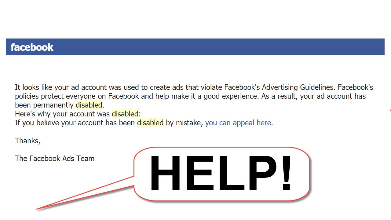 Pragmatic Look At Getting Your Banned Facebook Ads Account Back | List ...